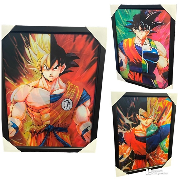 Art | New Dragon Ball Z Anime Framed 3d Lenticular Poster Picture ...